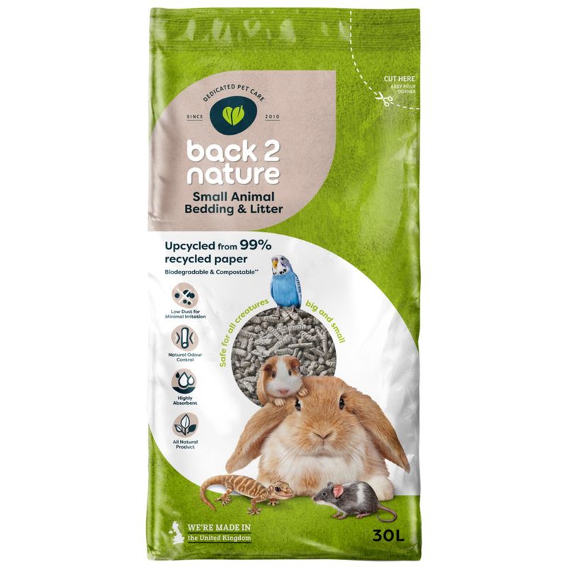 Back-2-Nature Small Animal Bedding - 99% Recycled Paper | Alifant
